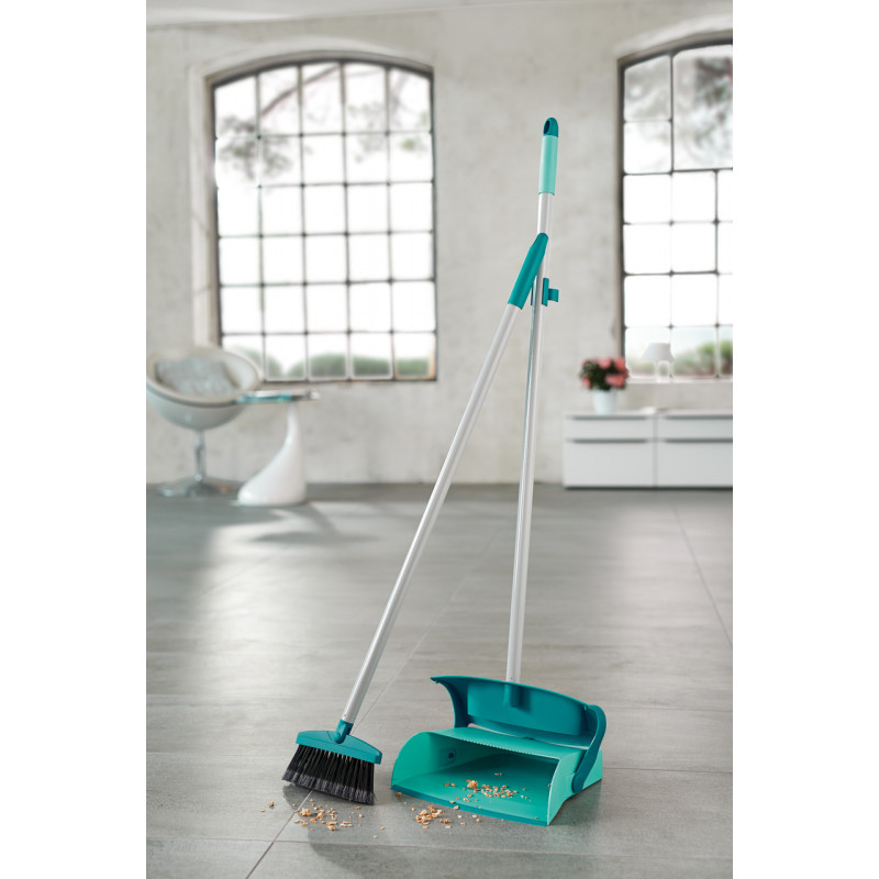 Sweeper set with handle and dust container