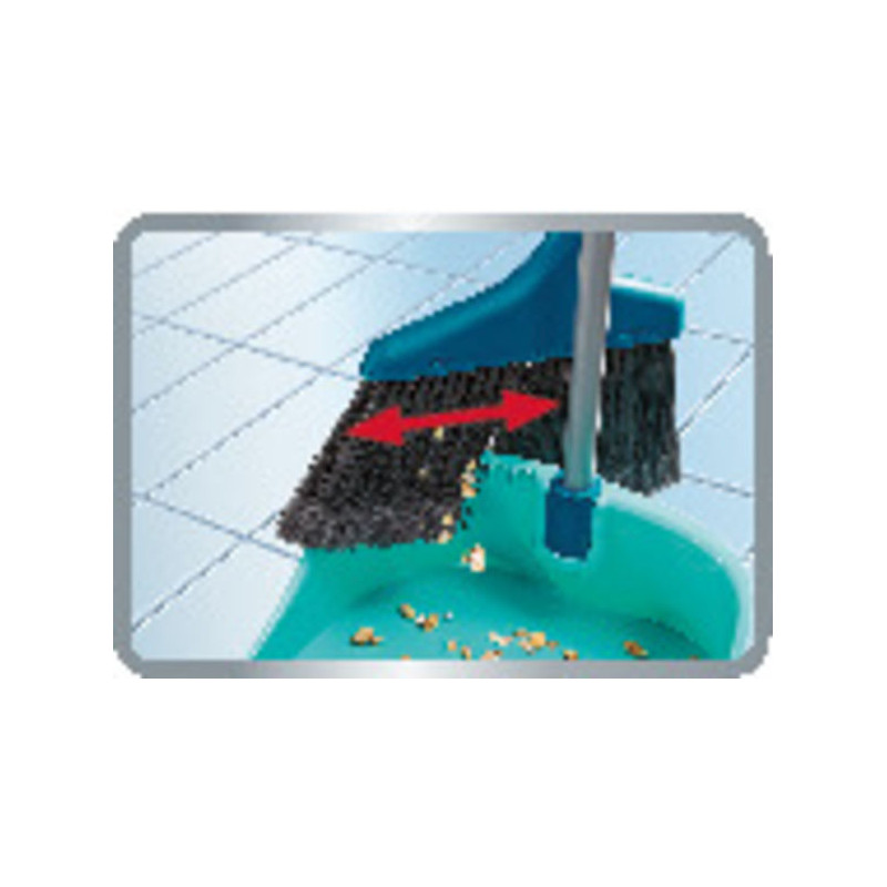 Sweeper set with handle and open dust pan