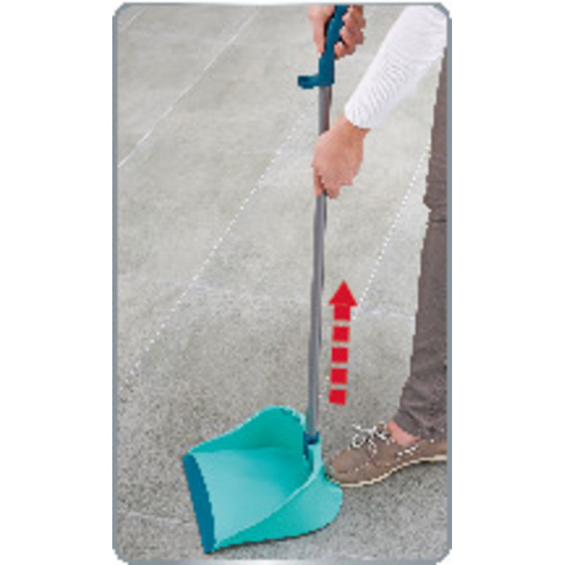 Sweeper set with handle and open dust pan