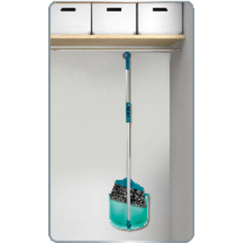 Sweeper set with handle and open dust pan